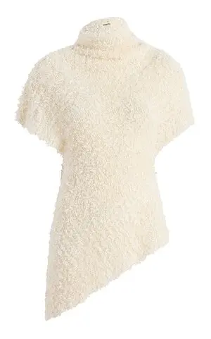 Khaite Rhodes Knit Bouclé Top - Ivory