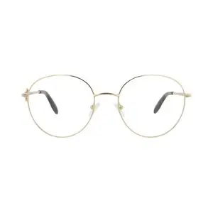 Alexander McQueen Round-frame Metal Optical Frames - Gold