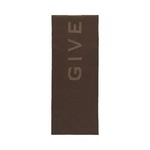 Givenchy Reversible Logo Wool Scarf 'dark Beige - Cream