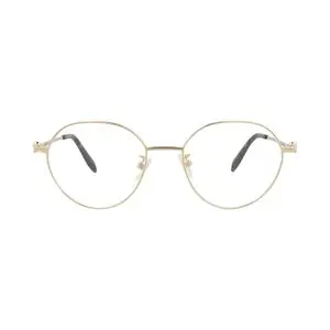 Alexander McQueen Round-frame Metal Optical Frames - Gold