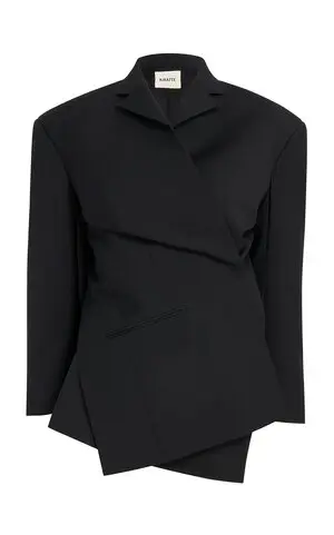 KHAITE Khaite Wool-Silk Cady Wrap Jacket