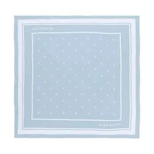 Givenchy Silk Logo Scarf 'blue Ivory - Multicolor