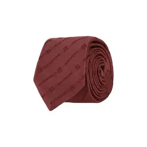 Givenchy Diagonal Logo Silk Tie - Pink