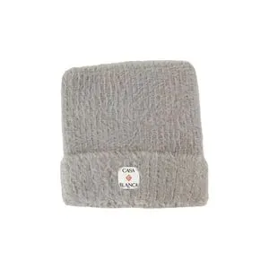 Casablanca Fluffy Nylon Square Hat - Grey