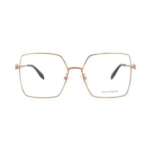 Alexander McQueen Square-frame Metal Optical Frames - Cream
