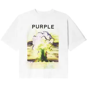 PURPLE BRAND Textured Jersey Short-sleeve - White