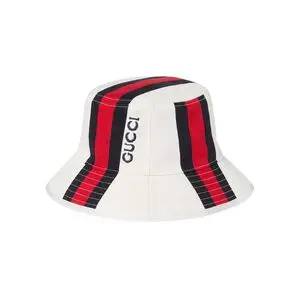 Gucci Web Bucket Hat - White
