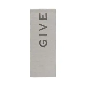 Givenchy Reversible Logo Wool Scarf 'pearl Grey - Multicolor
