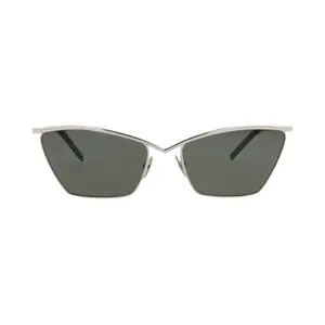 Saint Laurent Cat Eye-frame Metal Sunglasses - Silver