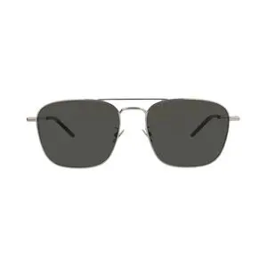 Saint Laurent Aviator-frame Metal Sunglasses - Silver