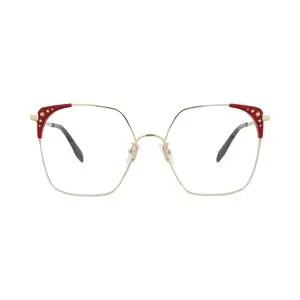 Alexander McQueen Square-frame Metal Optical Frames - Gold