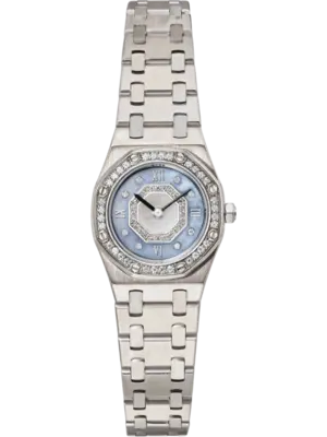 STEPHANIE WINDSOR Audemars Piguet Vintage 1997 Royal Oak 18-karat White Mother-of-pearl And Diamond Watch - Gold