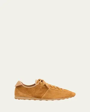 Jacquemus Les Tennis Stripe Suede Low-top Sneakers