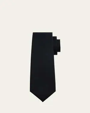 Kiton Virgin Wool Sevenfold Tie - Navy