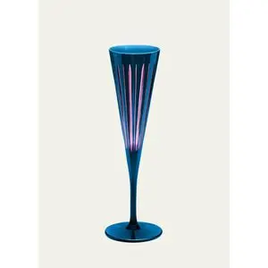 L'Objet Prism 6 Oz. Champagne Flutes, Set Of 4 - Blue