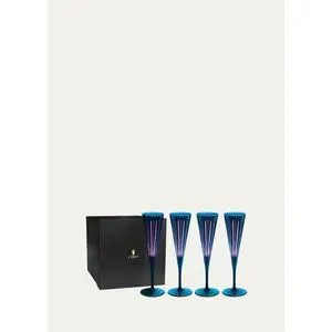 L'Objet Prism 6 Oz. Champagne Flutes, Set Of 4 - Blue