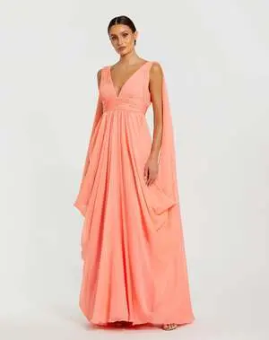 Women's Draped Chiffon Evening Dresses