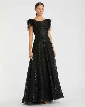 Mac Duggal Feathered Dresses