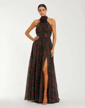 High Neck Halter Evening Gowns