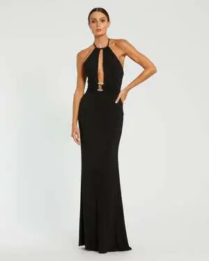 Cut-Out Halterneck Evening Dresses