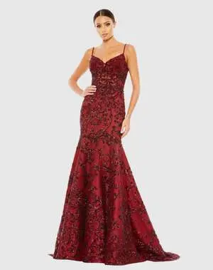 Mac Duggal Sweetheart Sequined Gown