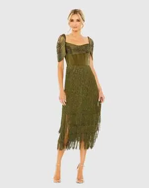 Mac Duggal Fringe Cocktail Dresses