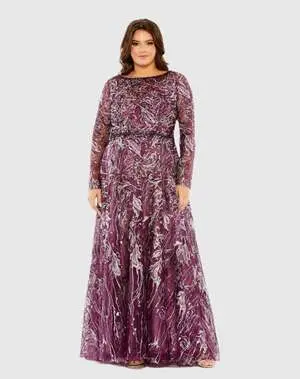 High Neck Embroidered Gowns