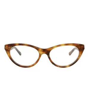 Balenciaga Acetate Cat Eye Eyeglasses - Havana Havana Transparent (bb0079o/30008399/002)