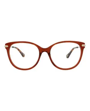 Chloé Cat Eye Optical Frames - Brown Gold Transparent (ch0058oa/30011514/002)