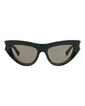 Bottega Veneta Cat Eye Frame Recycled Acetate Sunglasses - Green Green Green (bv1220s/30014268/004)