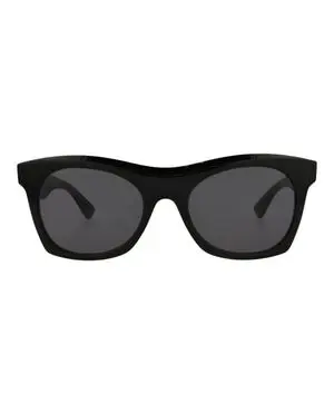 Bottega Veneta Acetate Square Frame Sunglasses - Black Black Grey (bv1061s/30009032/001)