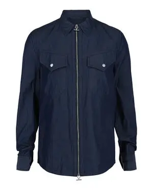FERRAGAMO Denim Zipper Shirt