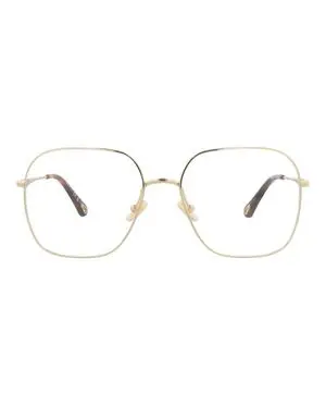 Chloé Square Frame Optical Frames Gold Gold Transparent (ch0023o/30009875/001)
