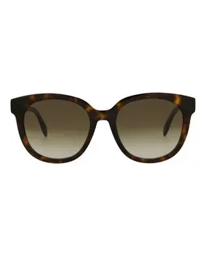 Alexander McQueen Round Frame Acetate Sunglasses - Havana Havana Brown (am0304sk/30010922/002)