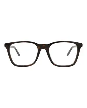 Alexander McQueen Square Acetate Optical Frames - Havana Gold Transparent (am0324o/30010866/002)