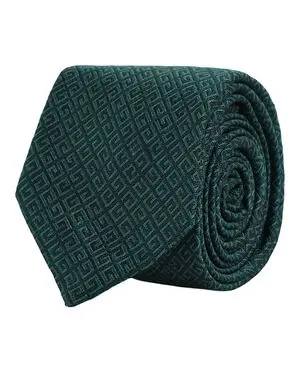 Givenchy 4g Silk Tie - Dark Green