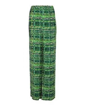 FERRAGAMO Geo Silk Wide-leg Pants