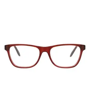 Alexander McQueen Acetate Square Frame Optical Frames - Red Red Transparent (am0248o/30008654/004)