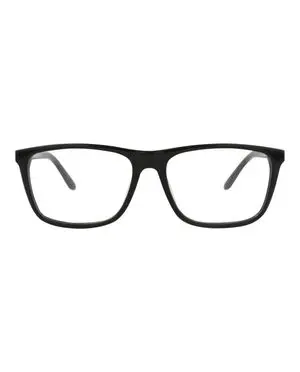 Alexander McQueen Acetate Square Frame Optical Frames - Black Silver Transparent (am0323o/30010869/001)