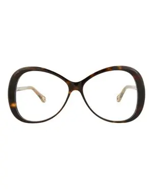 Chloé Round-frame Bio Acetate Optical Frames - Havana Brown Transparent (ch0011o/30009851/004)