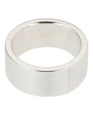 Gucci Ridged Sterling Ring - Silver