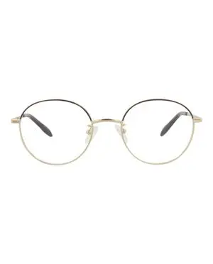 Alexander McQueen Round-frame Metal Optical Frames - Gold Gold Transparent (am0369o/30012347/005)