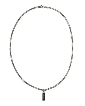 Gucci Enamel Pendant Necklace - Silver