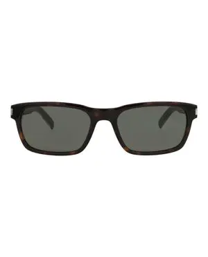 Saint Laurent Square Frame Recycled Acetate Sunglasses - Havana Crystal Grey (sl662/30015242/004)