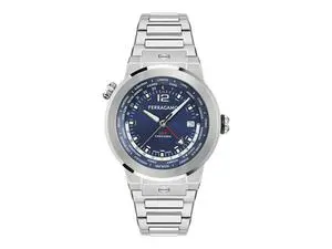 FERRAGAMO F80 Gmt Worldtime Watch - Stainless Steel