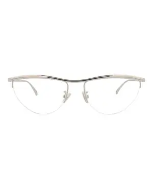 Bottega Veneta Cat Eyeframe Metal Optical Frames - Silver Silver Transparent (bv1132o/30011518/002)