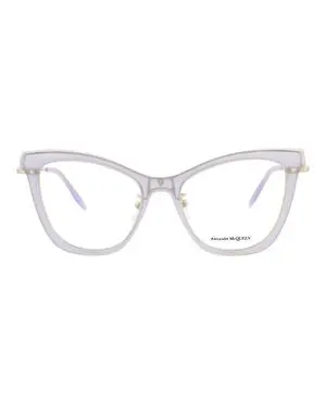 Alexander McQueen Acetate Cat Eye Optical Frames - Violet Gold Transparent (am0265o/30008684/002)