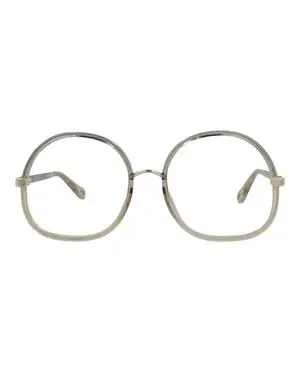 Chloé Round-Frame Optical Frames Grey Grey Transparent (ch0032o/30009868/003)