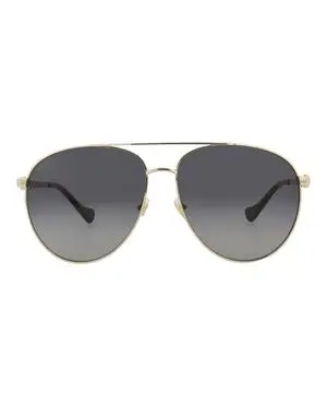Gucci Aviator Sunglasses - Gold Gold Grey (gg1088s/30012964/001)