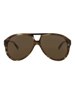 Gucci Aviator-frame Recycled Acetate Sunglasses - Havana Havana Brown (gg1286s/30013856/003)
